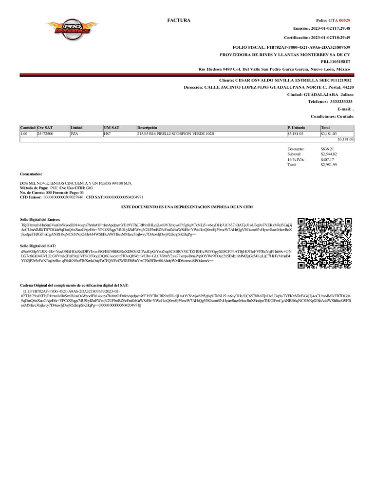 Factura 0529 | PDF