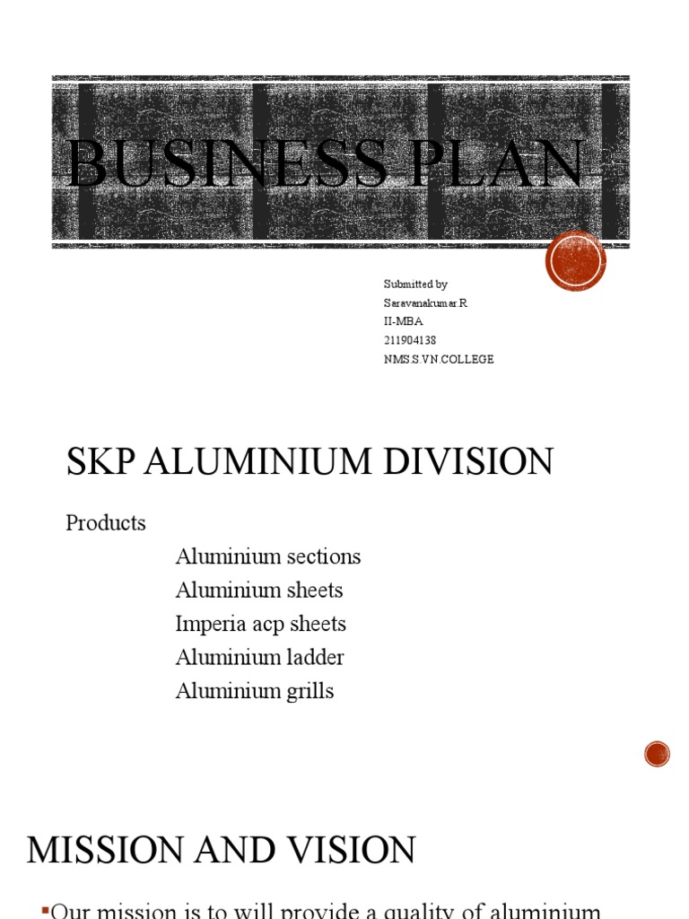 Business Plan Aluminium | PDF | Taxes | Market (Economics)