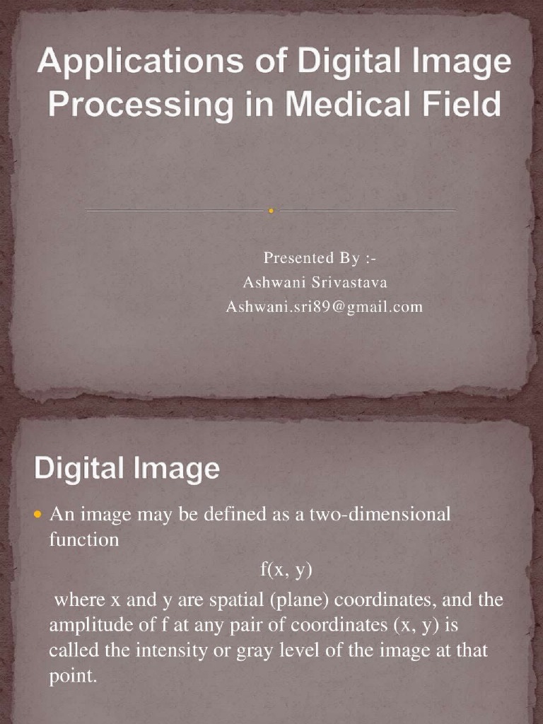 Applications Of Digital Image Processing In Medical Field Pdf