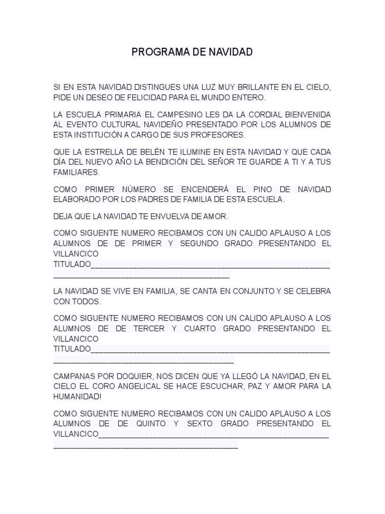 Programa Navideño | PDF