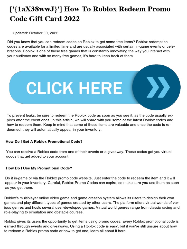 How To Redeem Roblox Codes | PDF | Virtual World | Gaming