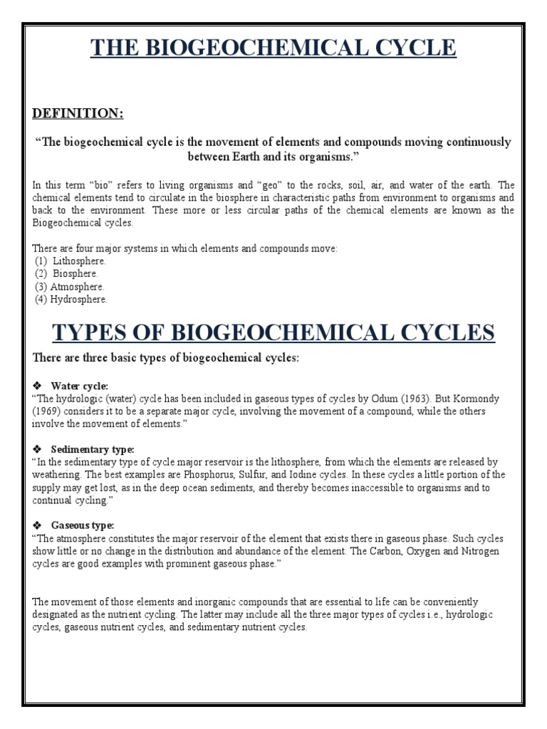 The Interconnected Cycles: A Comprehensive Look at the Water, Nitrogen ...