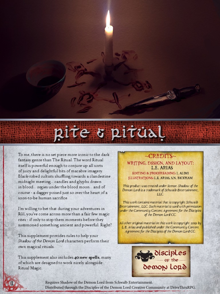 Disciples of The Demon Lord - Rite & Ritual (2019) | PDF | Rituals | Ghosts