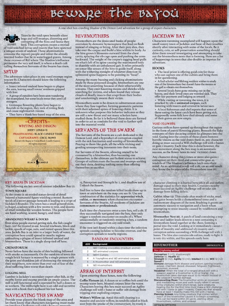 Disciples of The Demon Lord - Beware The Bayou (v2) (2019) | PDF