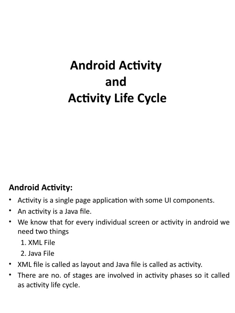 Understanding the Android Activity Lifecycle: A Comprehensive Guide to the Stages and Methods ...