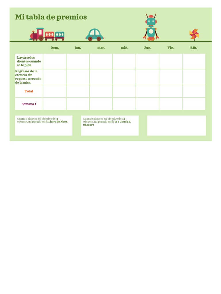 Mi Tabla de Premios | PDF