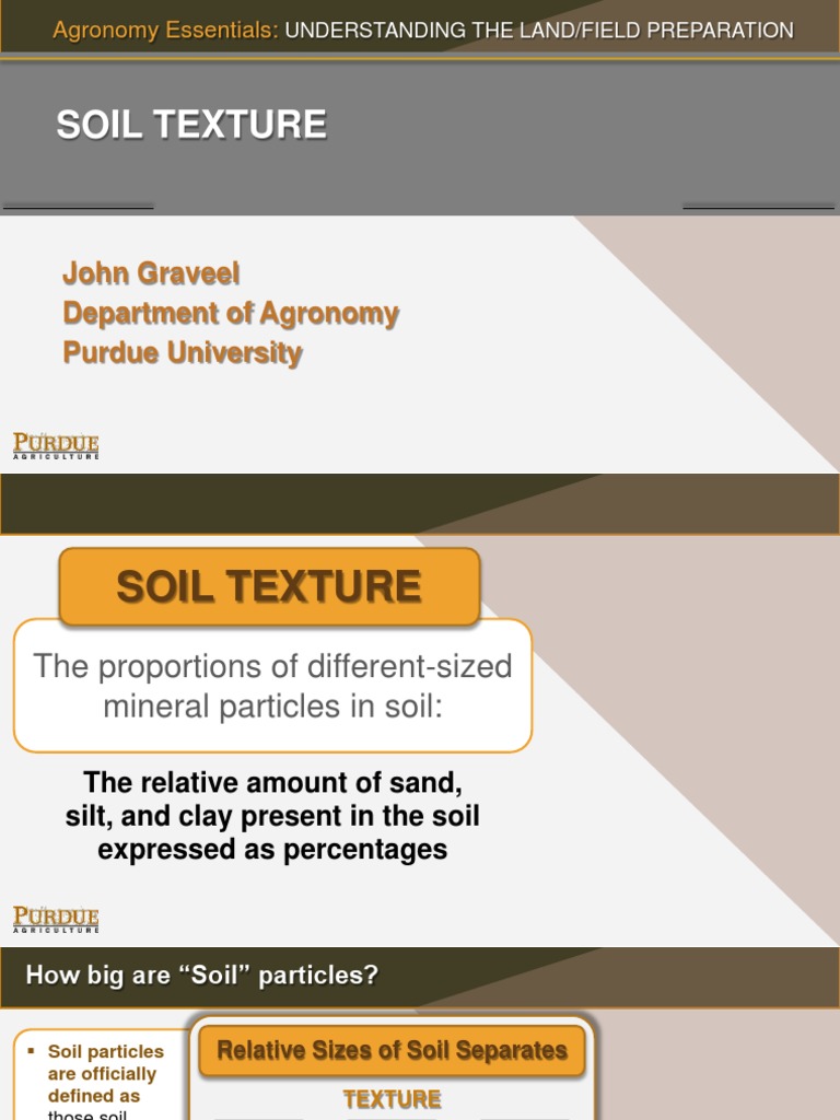 Understanding Soil Texture: The Proportions of Sand, Silt and Clay ...