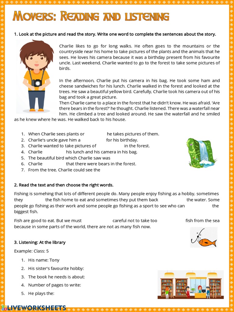 MOVERS MOCK TEST - Taller | PDF | General Fiction