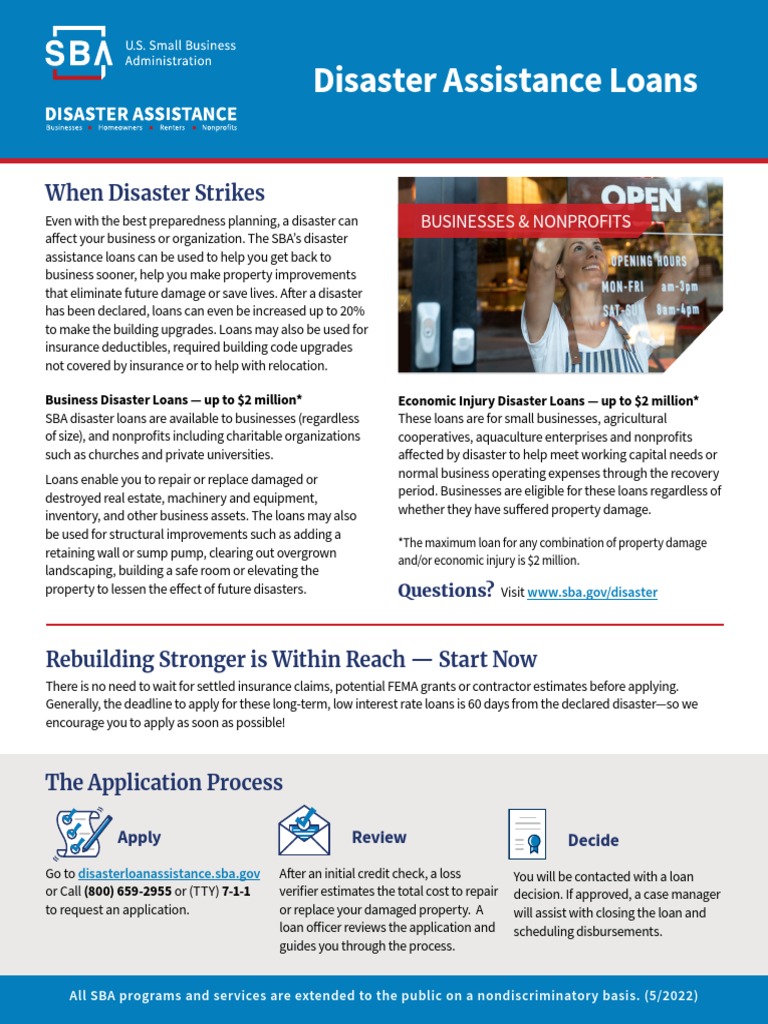 Disaster Loans for Businesses | PDF | Small Business Administration ...