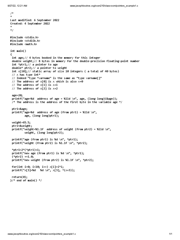 Pointers Example19 | PDF