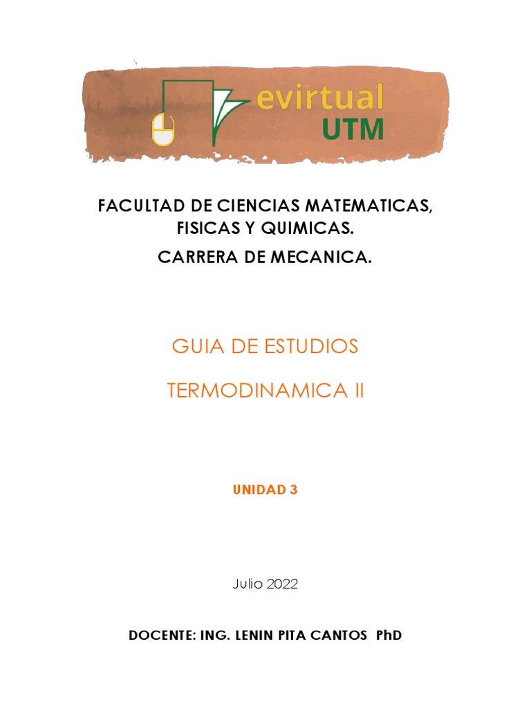 Guia de Estudio 2022 - Termo II - Unidad 3 | PDF | Refrigeración | Motor a reacción