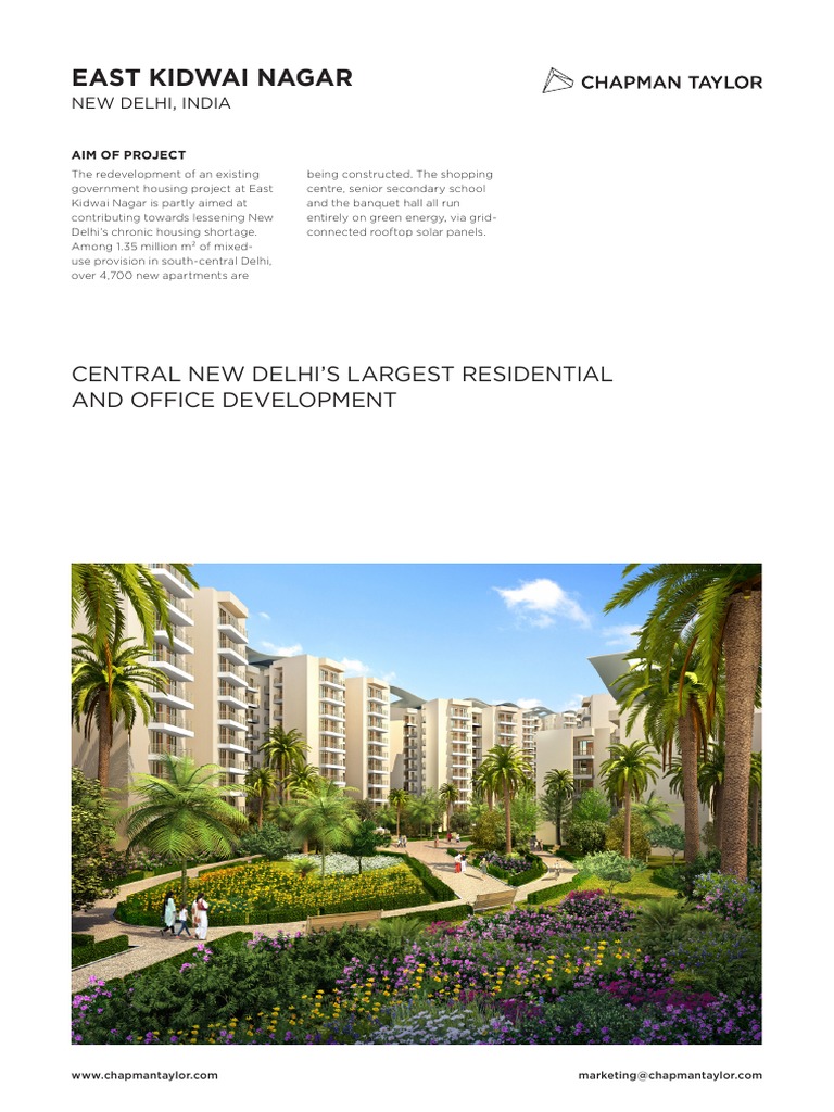 Chapman Taylor East Kidwai Nagar Factsheet | PDF | New Delhi | Climate Change Mitigation