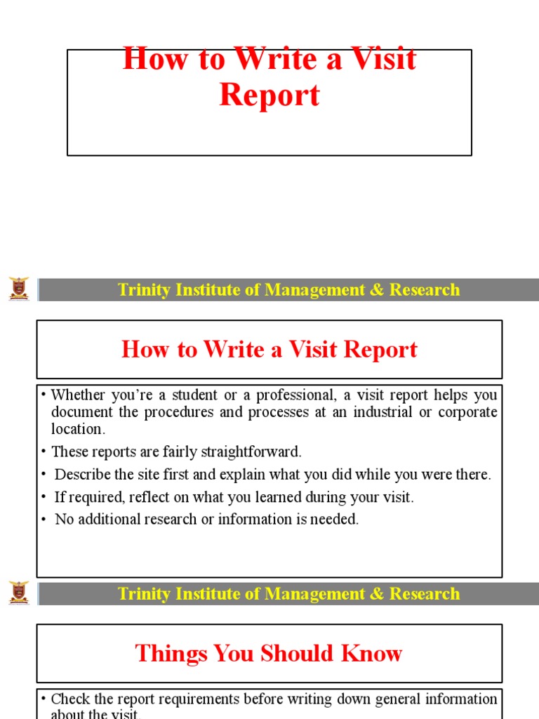 How To Write A Visit Report | PDF | Page Layout