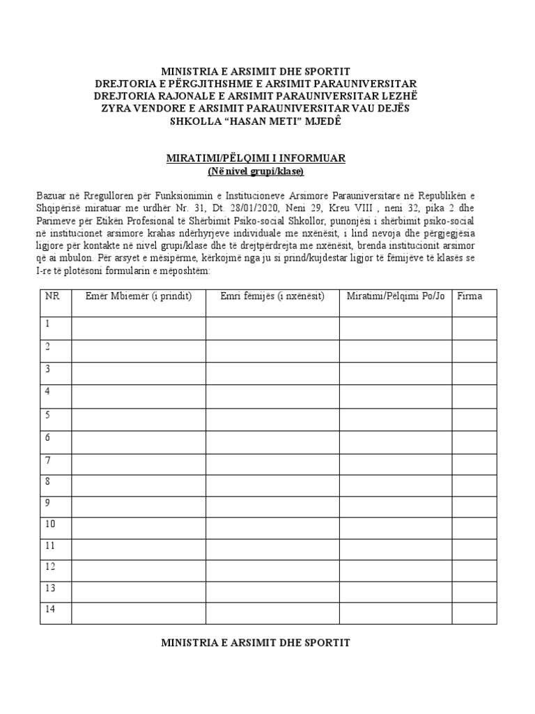 1 Leje Miratimi Per Raste Te Referuara Nga Prindi UDHEZUES I Rregulluar ...