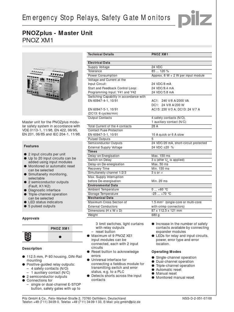 Manual Pilz | Download Free PDF | Relay | Switch