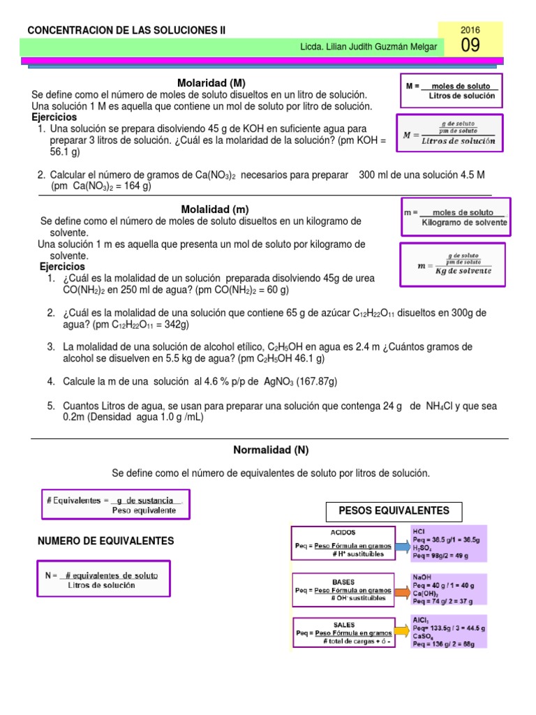 Concentración de Soluciones | PDF | Valoración | Química