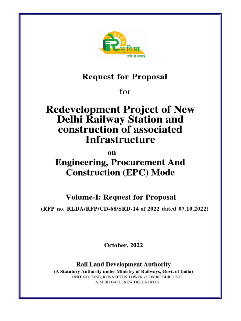 RFP Epc NDLS | PDF | Takeover | Request For Proposal