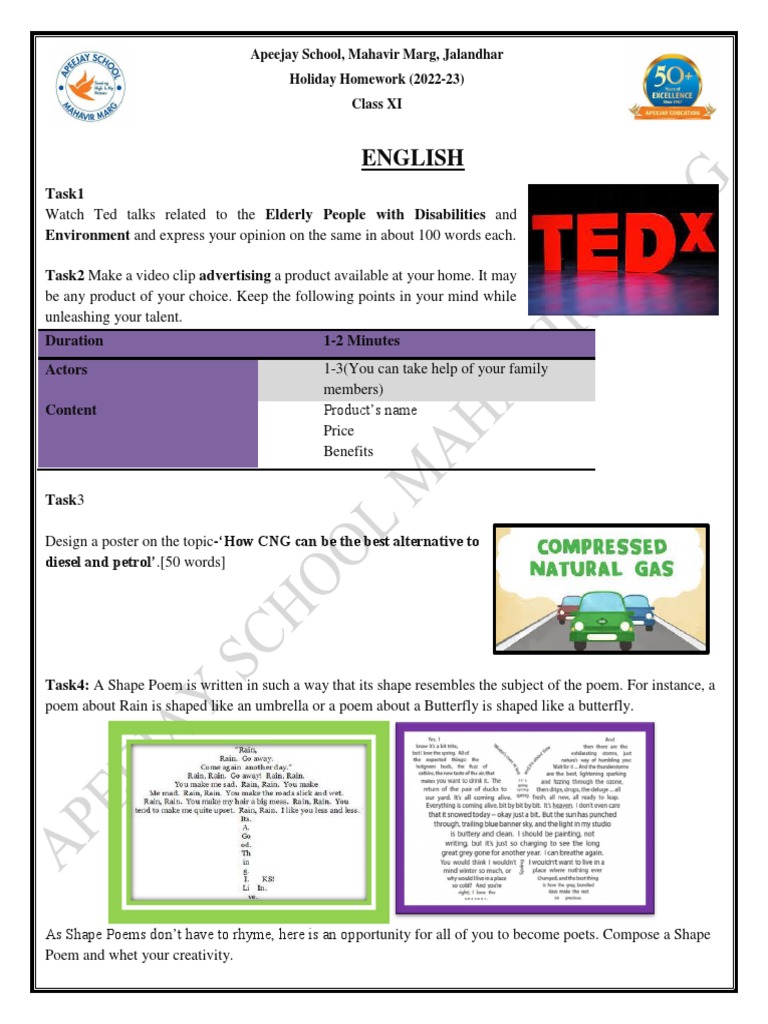 Holiday Homework Projects for Class 11 | PDF | Experiment | Science