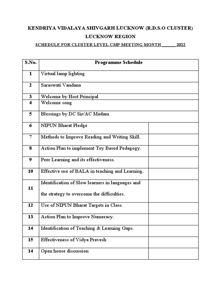 CMP Letter KV Shivgarh | PDF