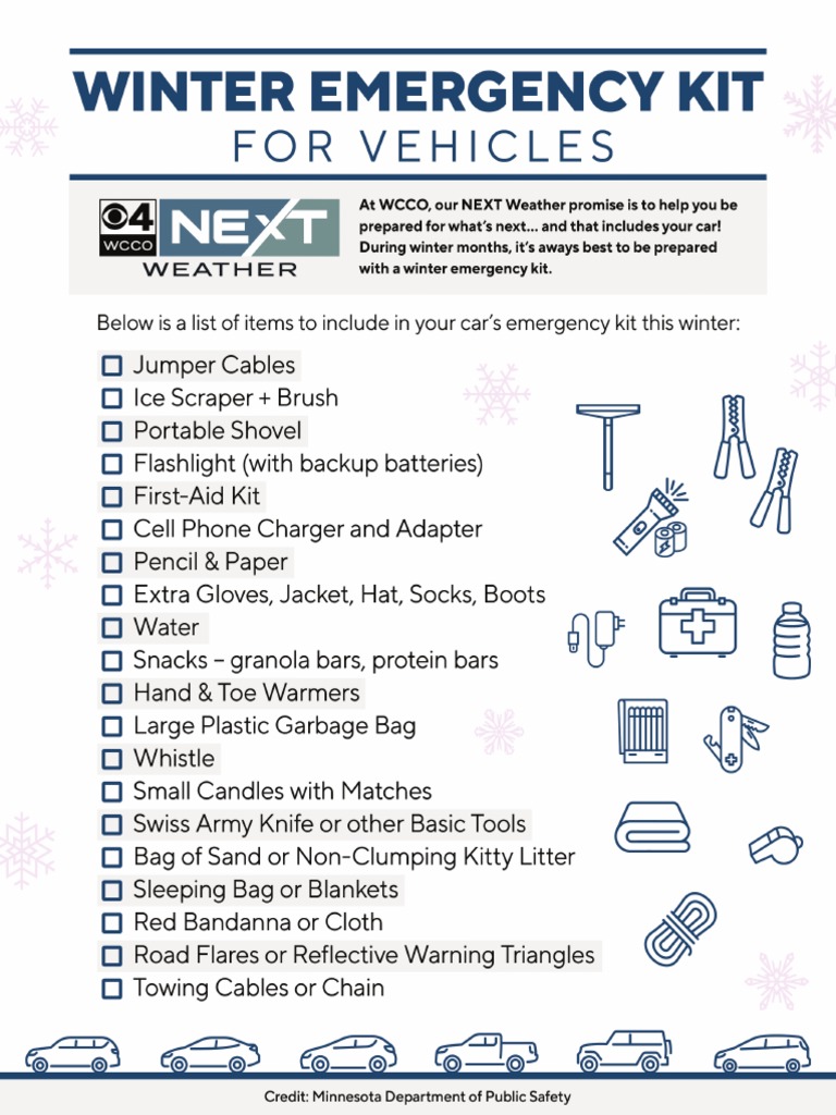 Winter Emergency Kit For Vehicles | PDF