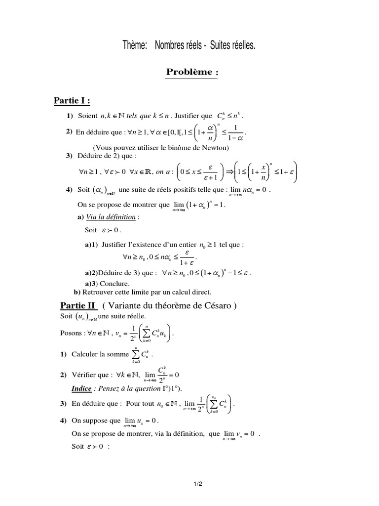 Exemple de binôme de Newton | PDF | Mathématiques | Analyse mathématique