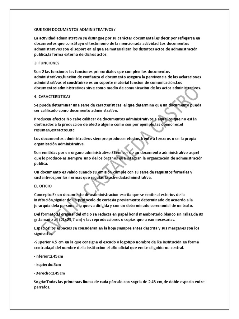 DOCUMENTOS ADMINISTRATIVOS | PDF | Documento
