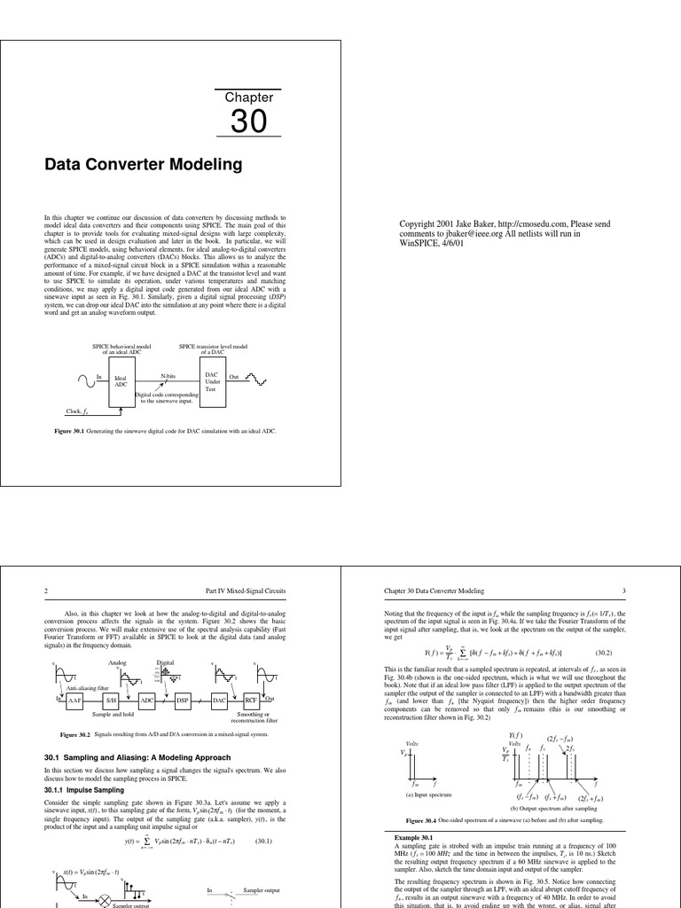 CMOS Mixed Signal Circuit Design by Jacob Baker | PDF | Sampling ...