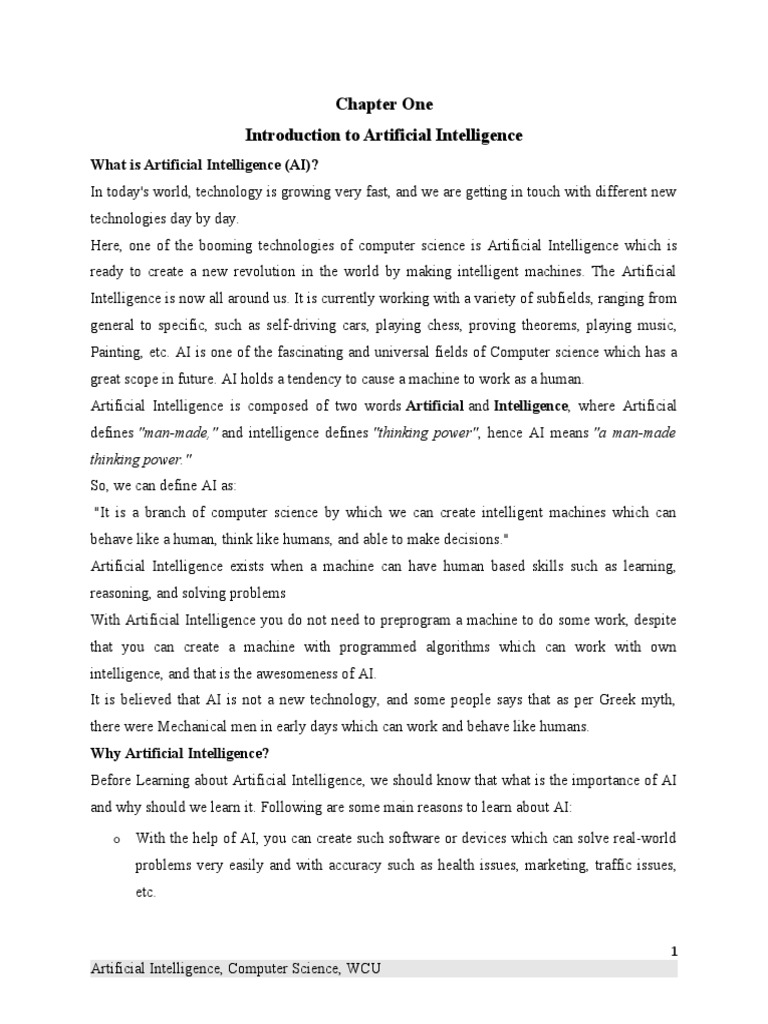 Artificial Intelligence Handbook Pdf Artificial Intelligence