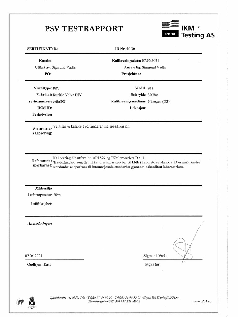 K-30 - 2.05 Periodic Inspection Safety Valve | PDF