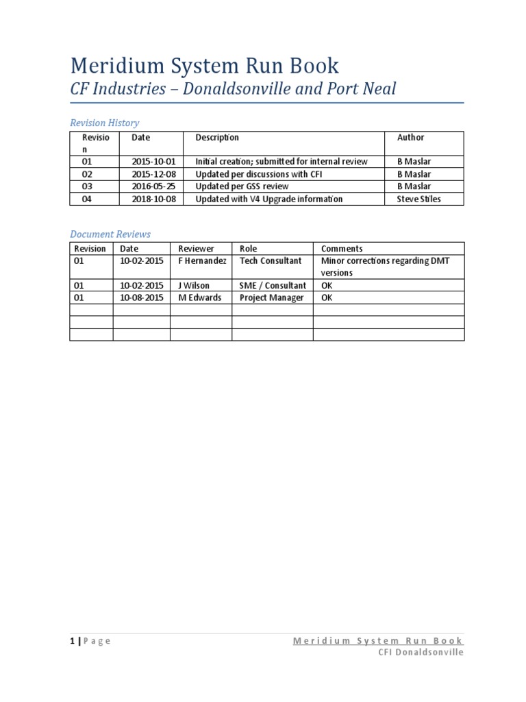CFI - GE APM - Meridium System Run Book | PDF | World Wide Web ...