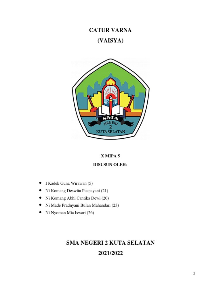 Catur Varna: Fokus pada Vaisya | PDF