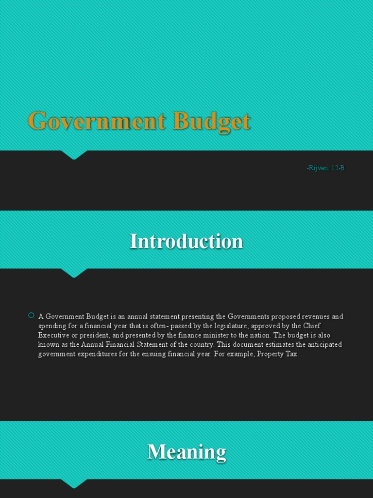 Government Budget | Download Free PDF | Government Budget Balance | Taxes