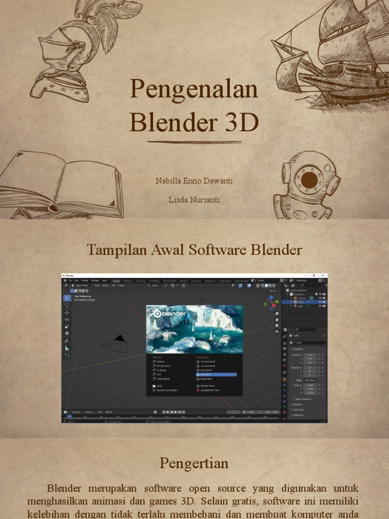 Pengenalan Software Blender 3D | PDF | Komputer | Teknologi & Rekayasa