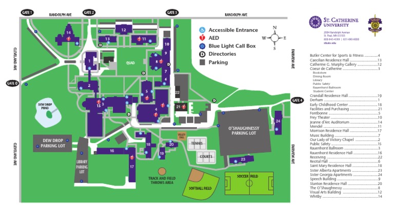 St Catherine University Campus Map August 2022 | PDF | Buildings And ...