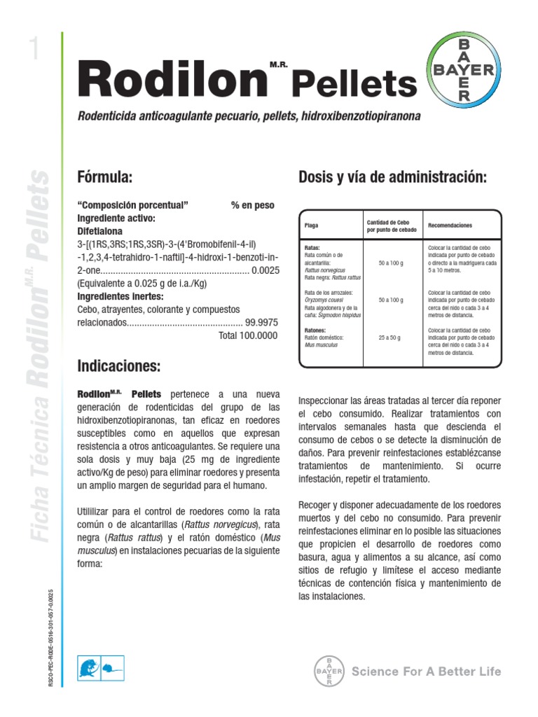 Rodilon Pallet - Ficha Tecnica | PDF | Roedor