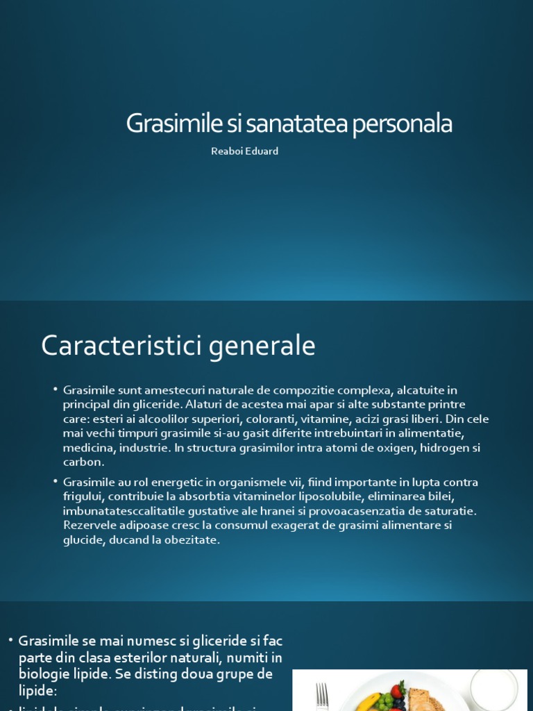 Grasimile Si Sanatatea Personala | PDF