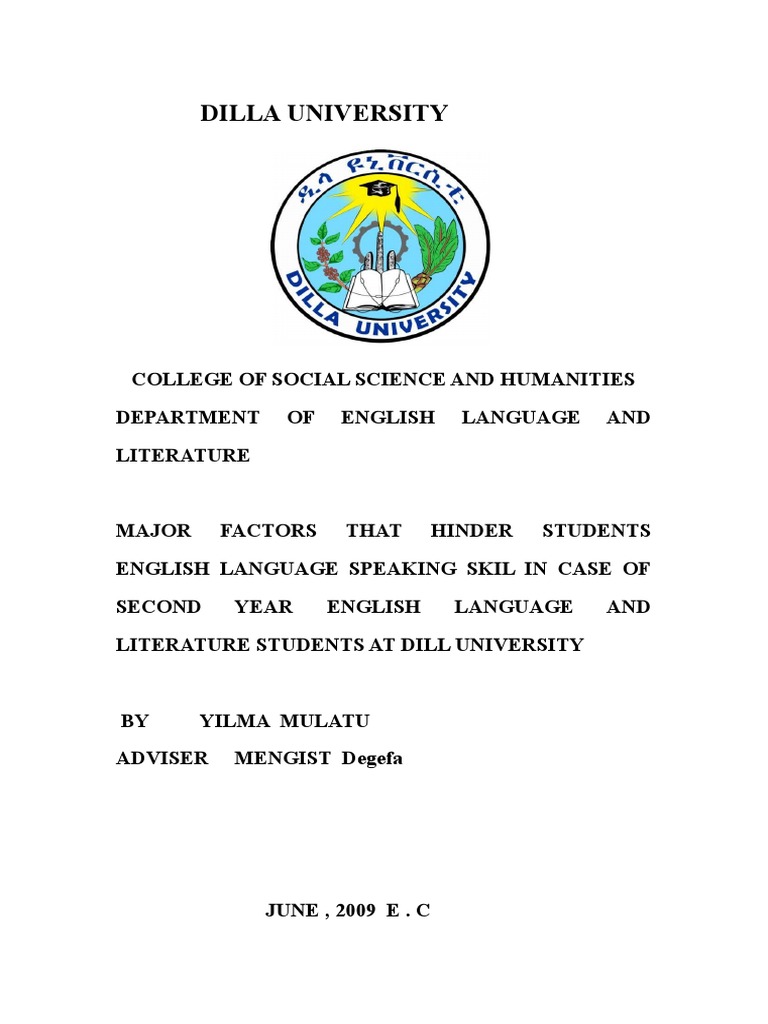 Dilla University | PDF | Teaching Method | Second Language