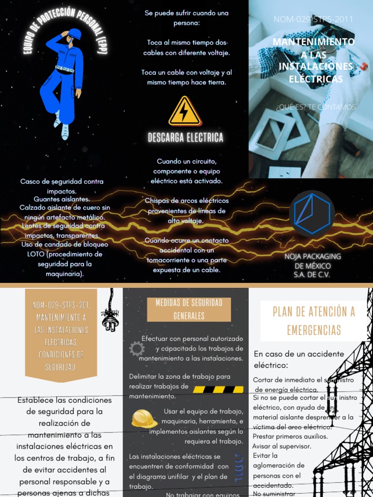Triptico Nom-029-Stps-2011-Noja Packaging | PDF | Aislador ...
