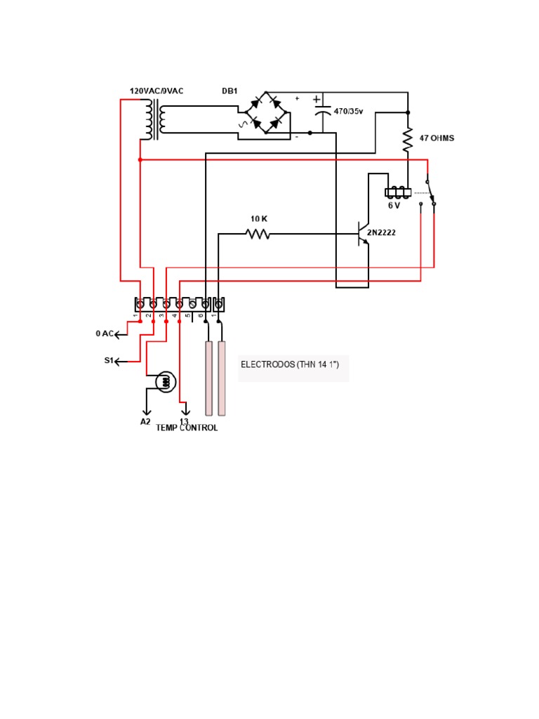 Circuito Control Calentador de Agua para Prueba de Sensores | PDF