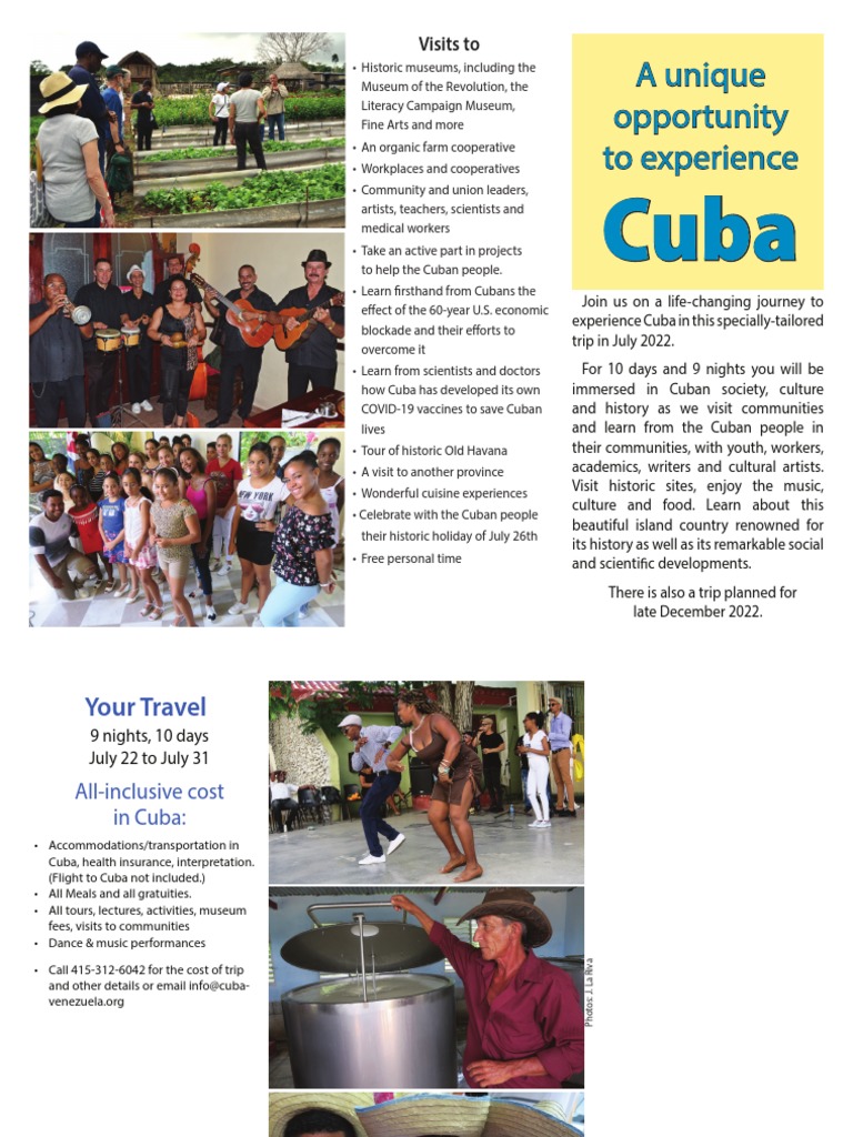 Cuba Trip Brochure 7 2022 | PDF