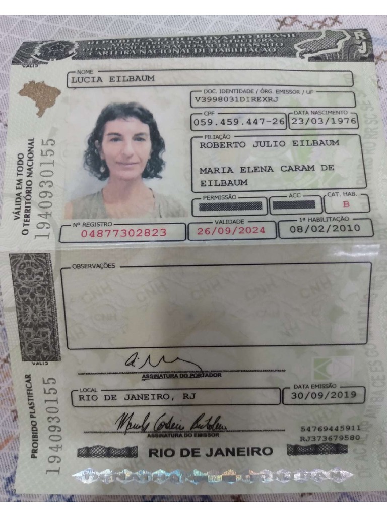 Identidade e CPF Lucia | PDF