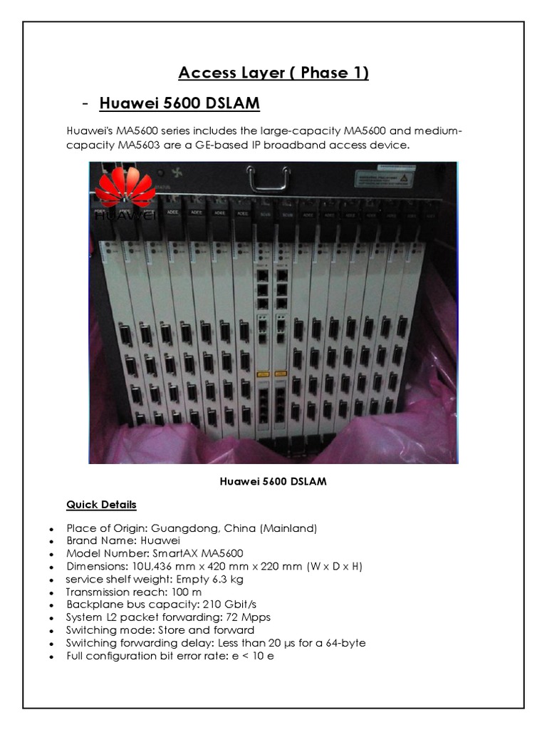 2 - Access Layer (Phase 1) | PDF | Asynchronous Transfer Mode | Digital ...