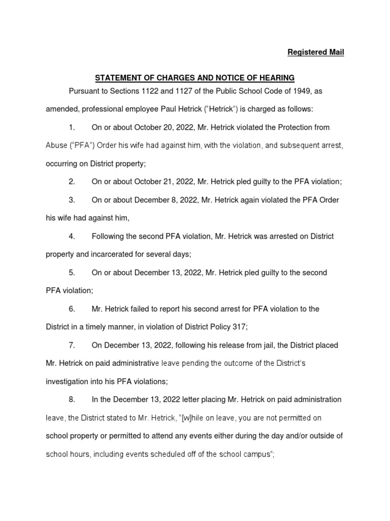 School Board Hearing Notice | PDF | Witness | Justice