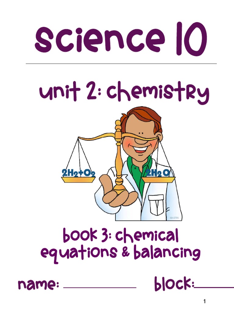 Book 3 - Chemical Equations Balancing Work Sheet Chemistry | PDF ...