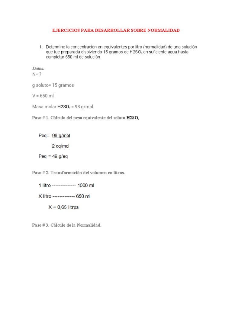 Ejercicios para Desarrollar Sobre Normalidad | PDF
