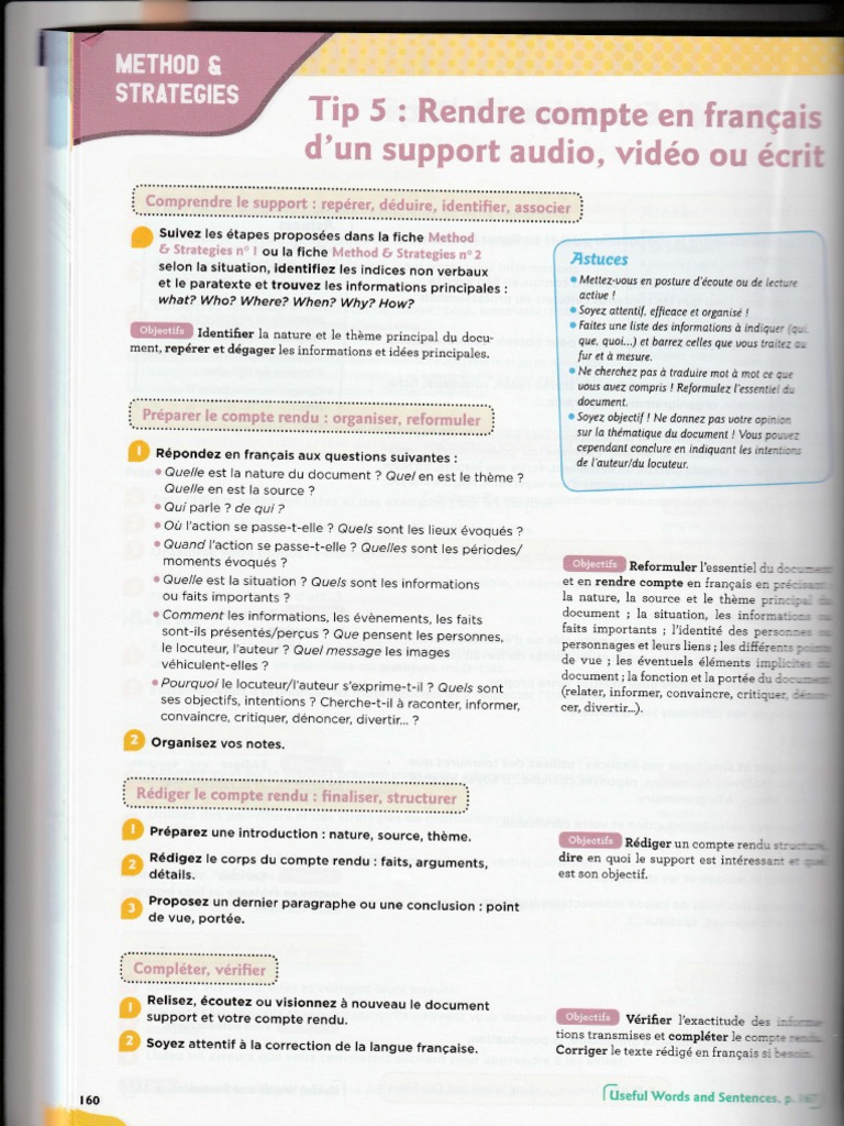 Méthodologie du compte rendu | PDF