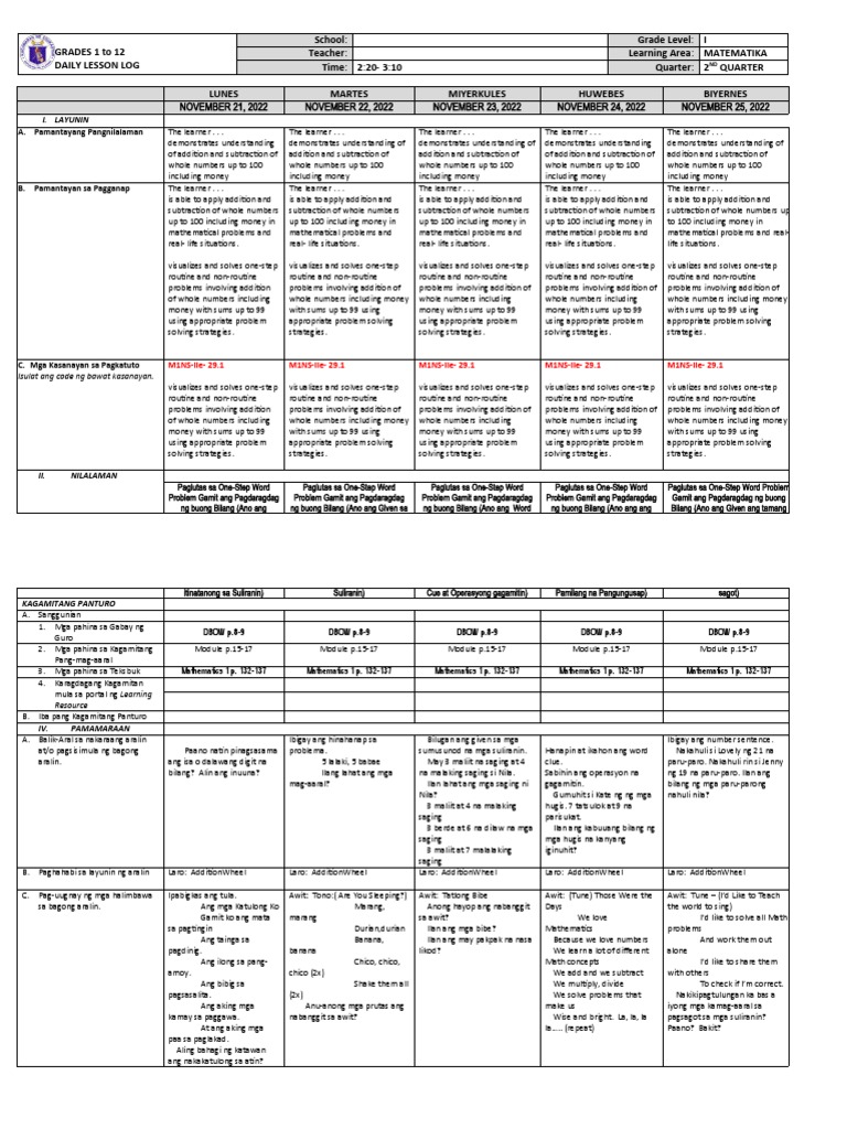 Matematika 1 - Q2 - W3 | PDF | Learning | Behavior Modification