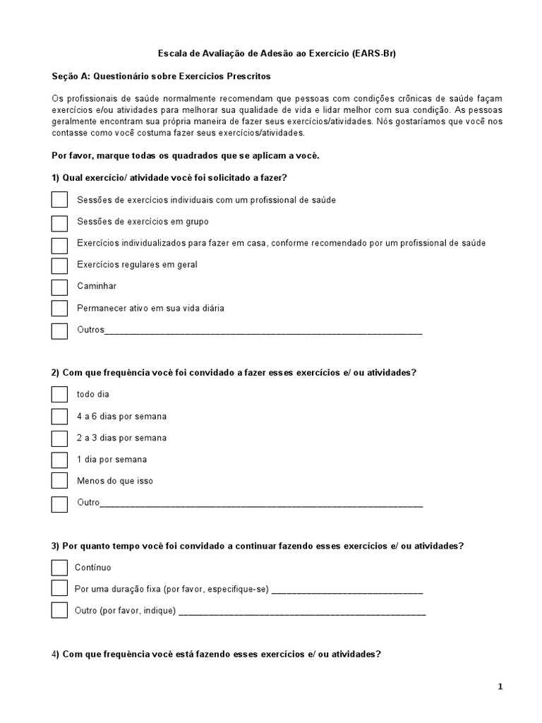 Guia para a aplicação e pontuação da Escala de Avaliação de Adesão ao ...