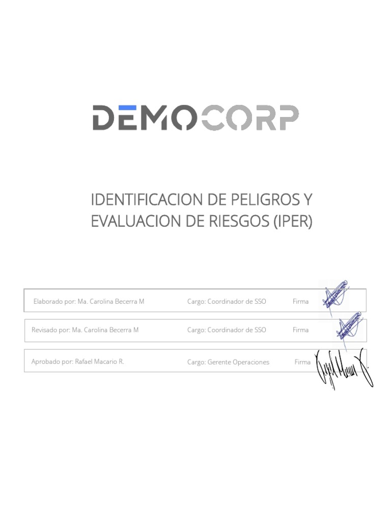 DMC-SSO-09 Procedimiento IPER | PDF | Riesgo | Evaluación de riesgos