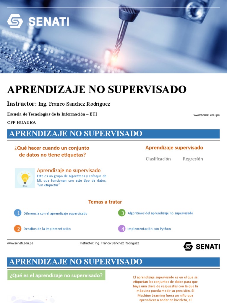 Aprendizaje No Supervisado | PDF | Aprendizaje | Algoritmos